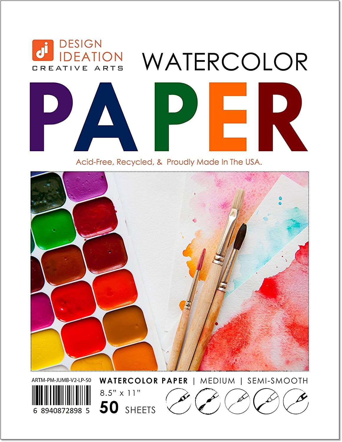 WATERCOLOR Paper : Multi-media paper. Loose Sheet Pack. (8.5" x 11 ...