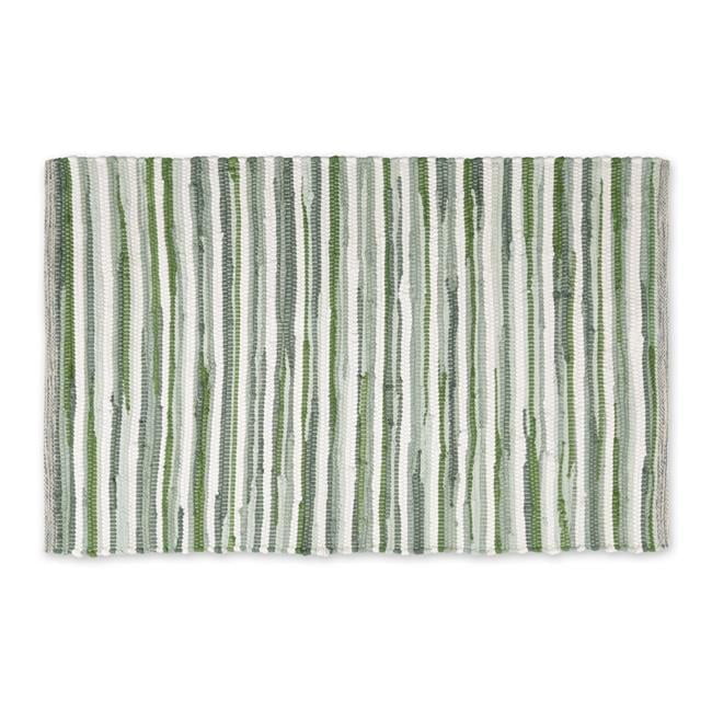 Design Imports 2 x 3 ft. Jadeite Slim Stripe Cotton Chindi Rug ...