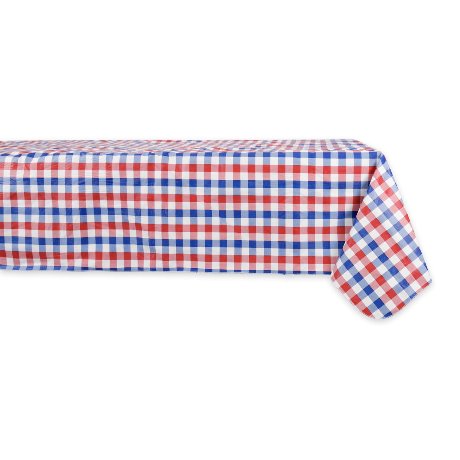 Design Imports 70356A 60 x 102 in. Red, White & Blue Check Vinyl ...