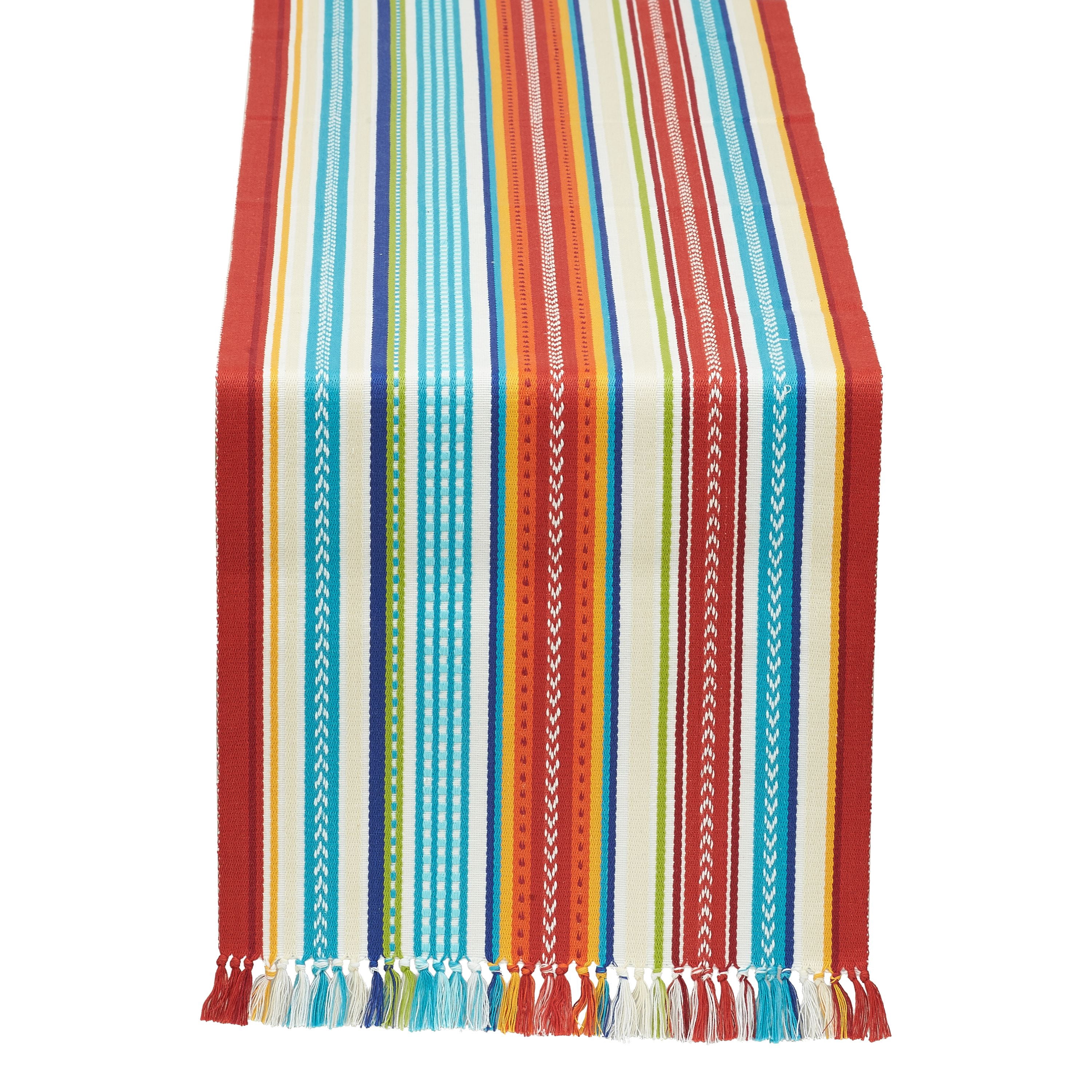 Design Imports Baja Stripe Fringed Table Runner - 13 x 72" - Walmart.com