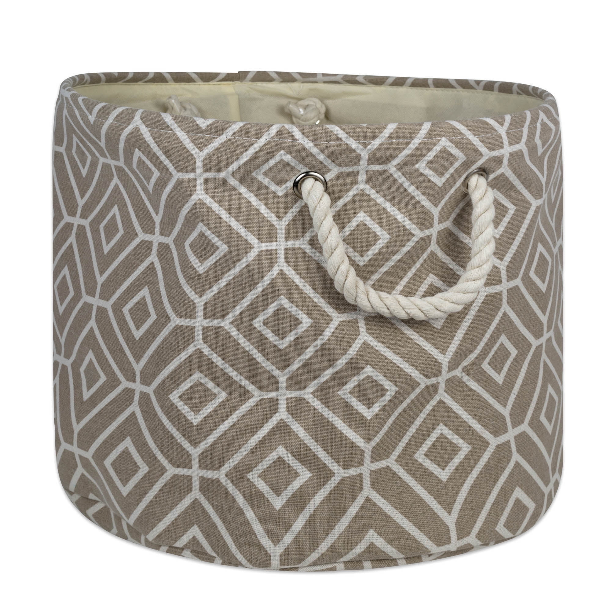 Design Imports CAMZ10005 Round Polyester Bin - Stained Glass Stone, 12 ...