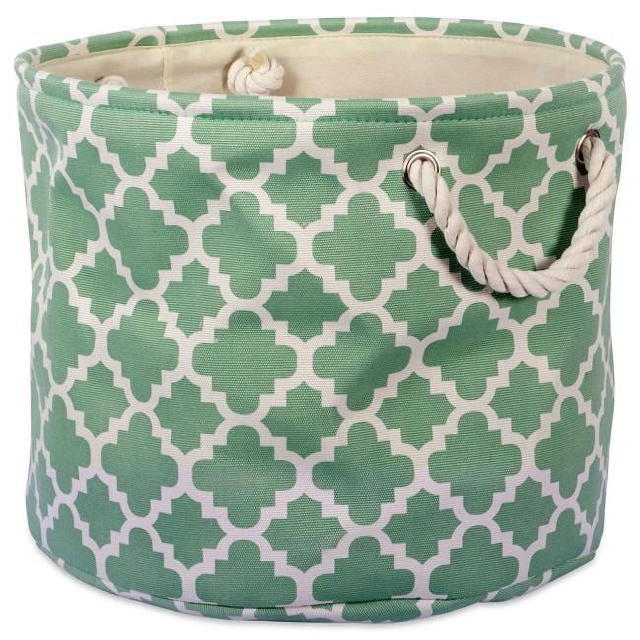 Design Imports CAMZ37871 15 x 15 x 12 in. Lattice Round Polyester ...