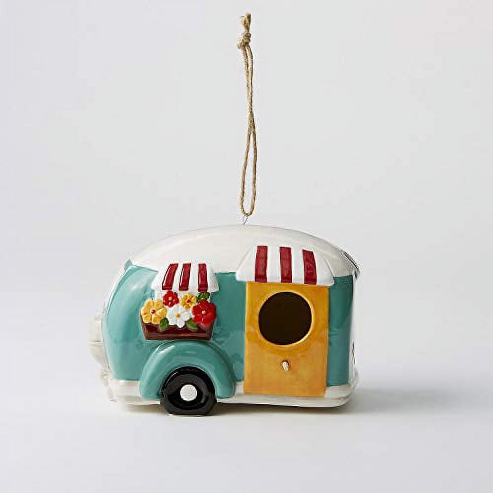 Design Imports Ceramic Camper Birdhouse Camping Outdoor - Walmart.com