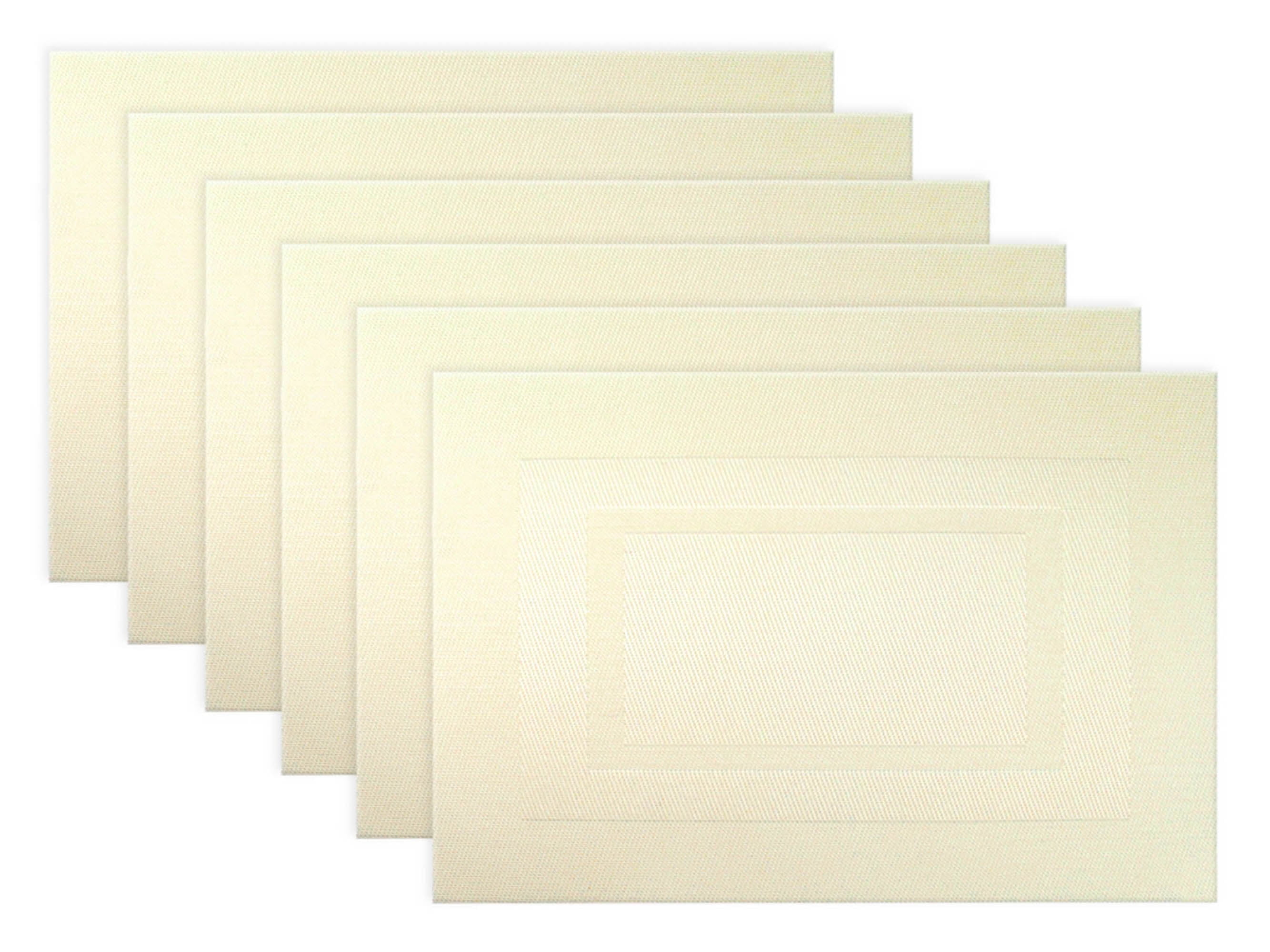 Design Imports Doubleframe Vinyl Placemats, Set of 6, Natural - Walmart.com