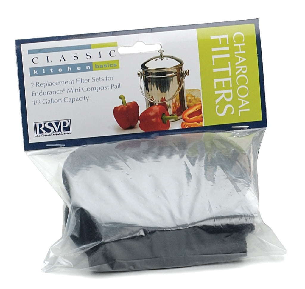 RSVP 2 Replacement Filters Small Compost Pail/Keeper/Bucket (Pail-Sm ...