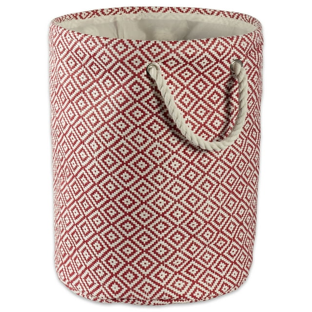 Design Imports Paper Bin Geo Diamond Rust Round Small, 14"x14"x12", 100 ...