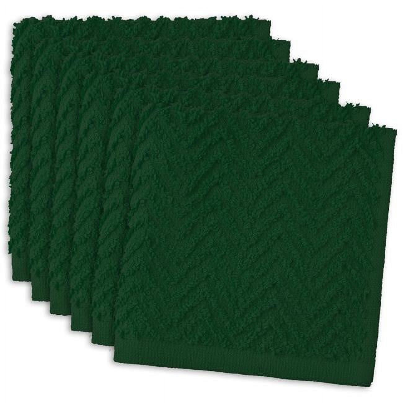 Design Imports ZigZag Dark Green Dishcloth Set of 6 - Walmart.com