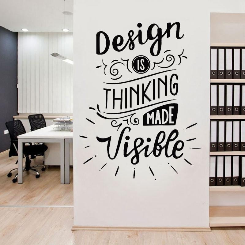 Design Is Thinking Made Visible Quote Art Decal Vinyl Office Decor Wall ...