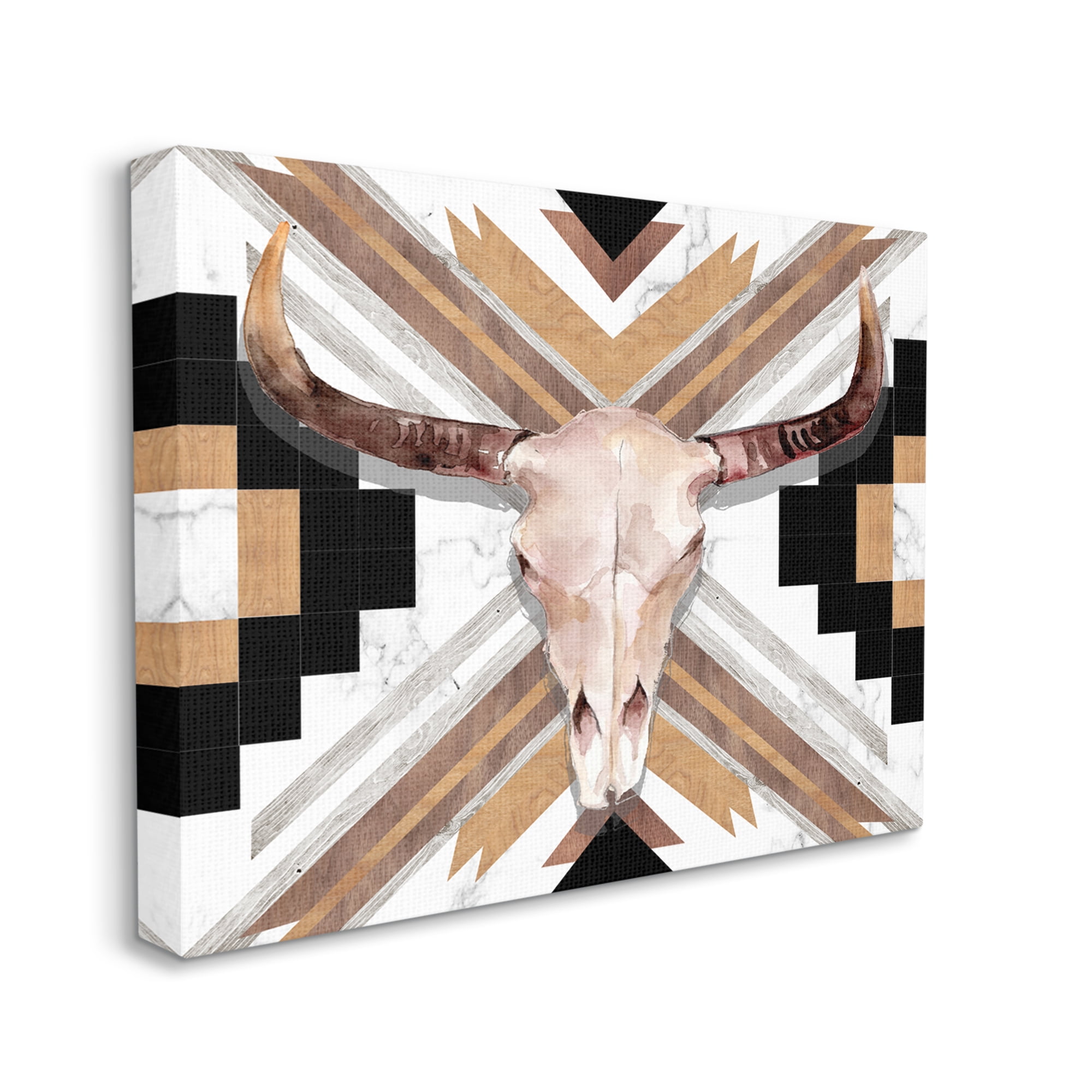 Bull Skull Painting On Canvas