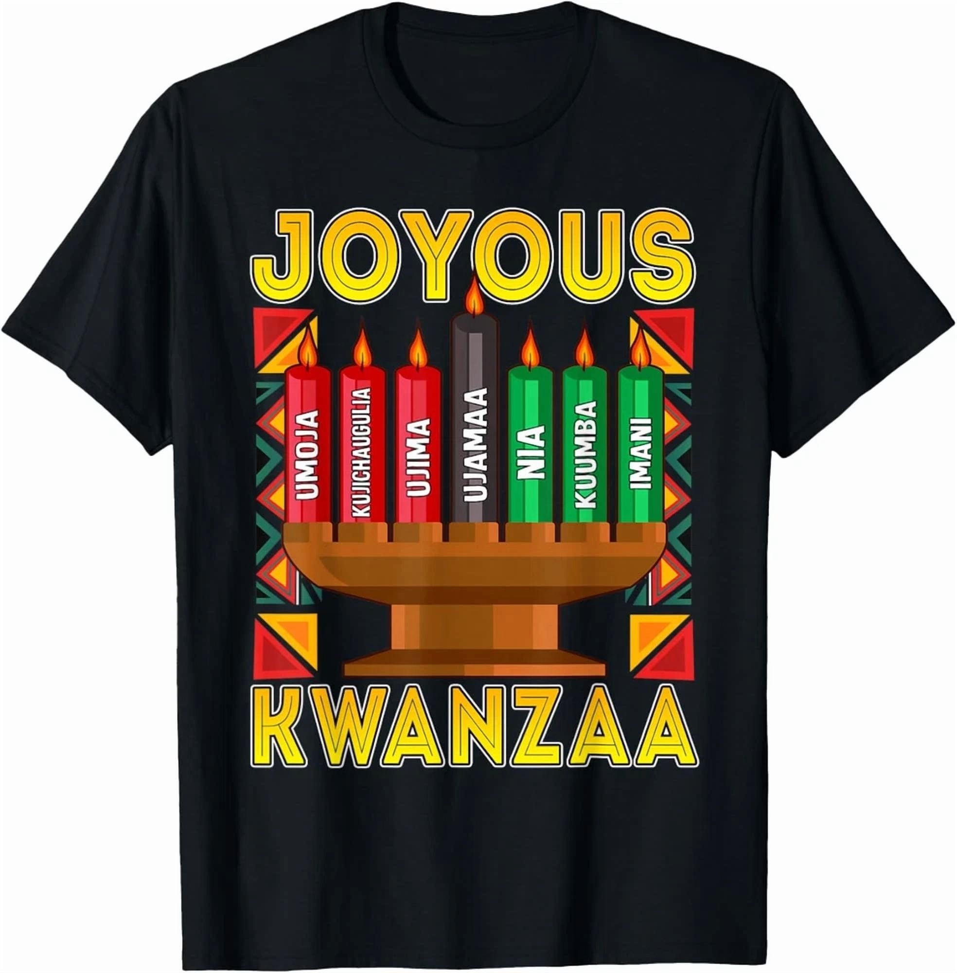 Design Kwanzaa Joyous Design Funny African American Holiday Unisex T ...