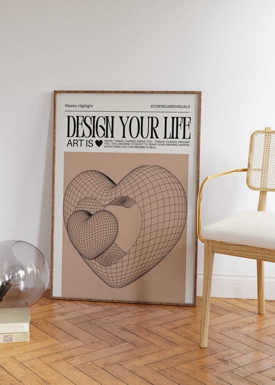 Design Your Life, Typography Print, Typography, Retro Wall Decor ...