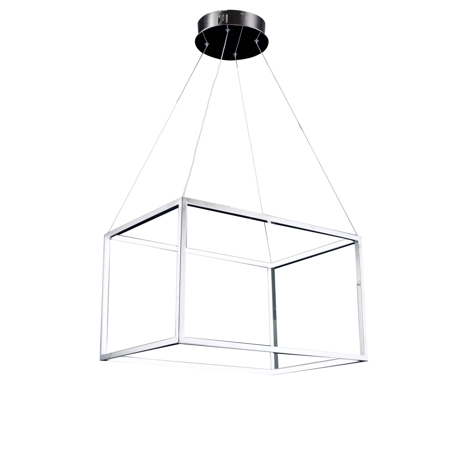 Design Living 12-Light Chrome Stainless Steel LED Chandelier With White ...