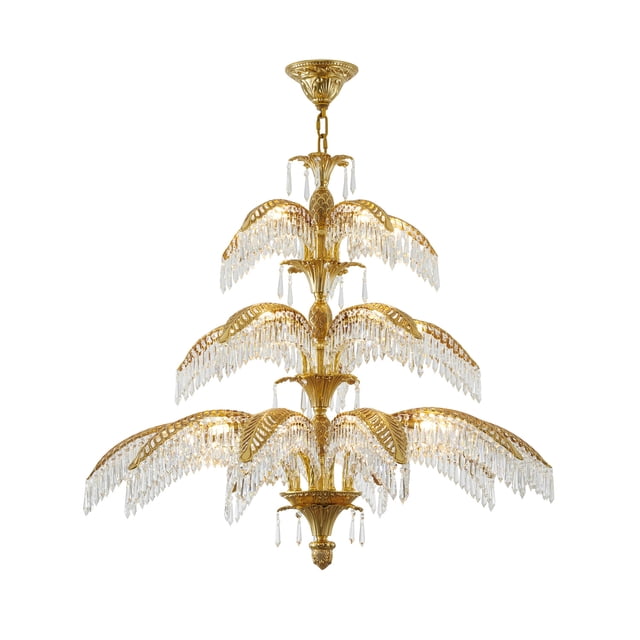 Design Living 20-Light D39.3" Three Tier Solid Copper Palm Tree Frame ...
