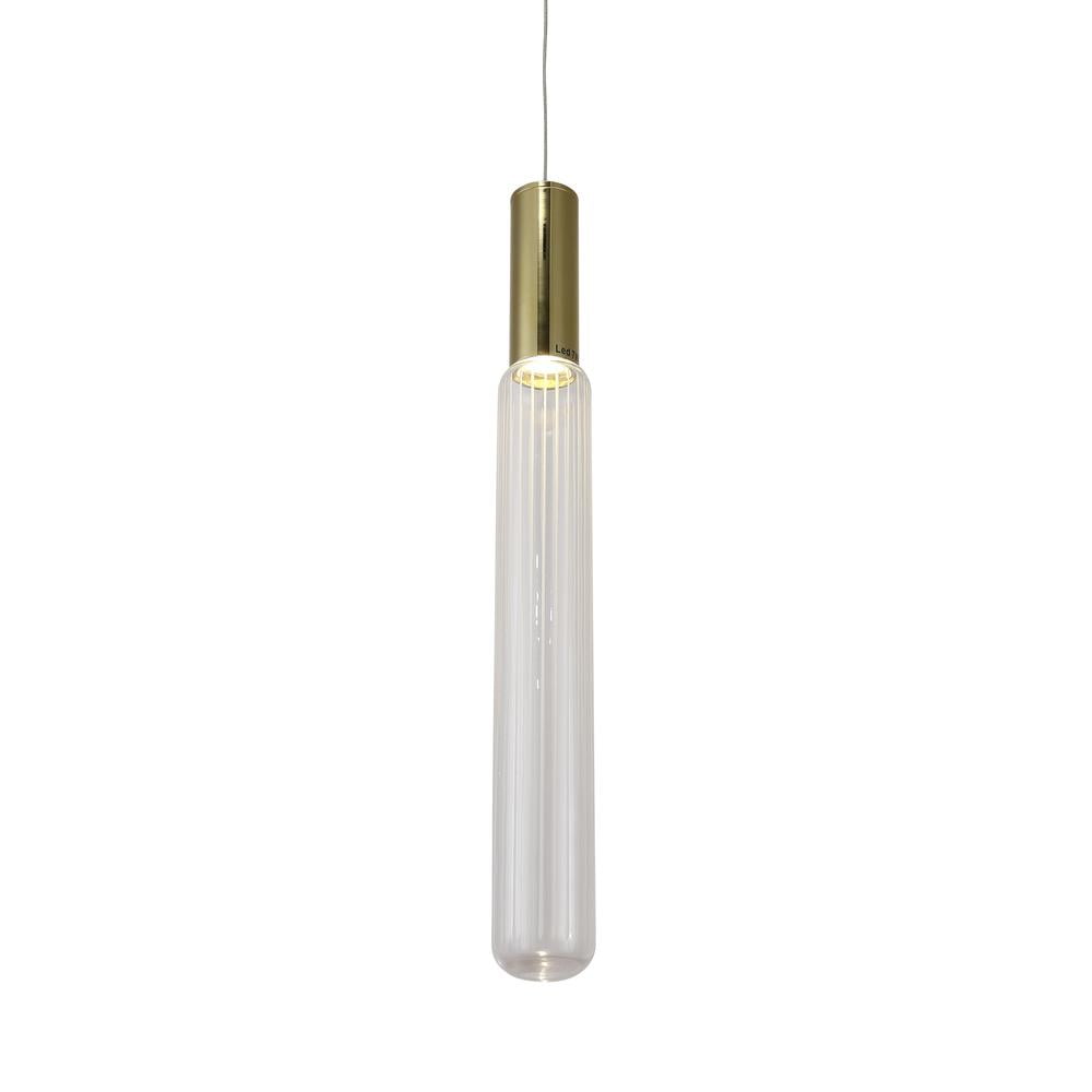 Bethel International LED Pendant Gold Metal & Glass - Walmart.com