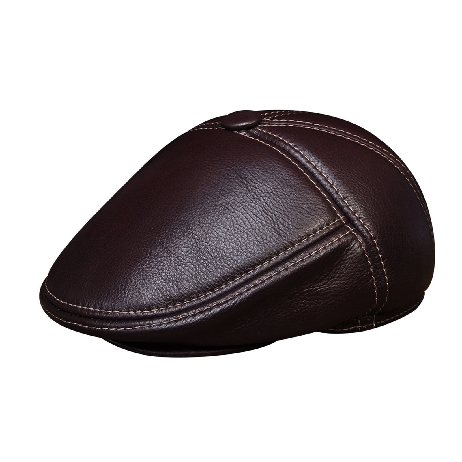 Design Men's Genuine Leather Cap /Newsboy /Beret /Cabbie Hat ,Fashion ...