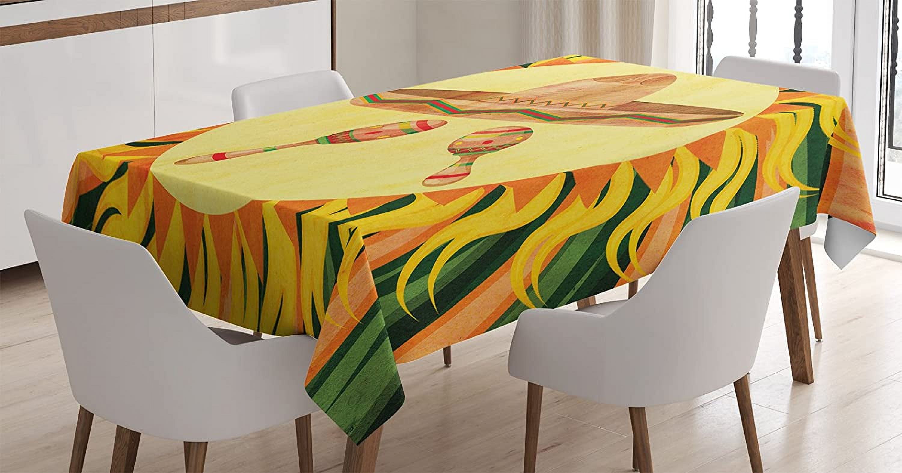 Design Mexican rations Tablecloth Hat and Maracas in The Centre of Sun ...