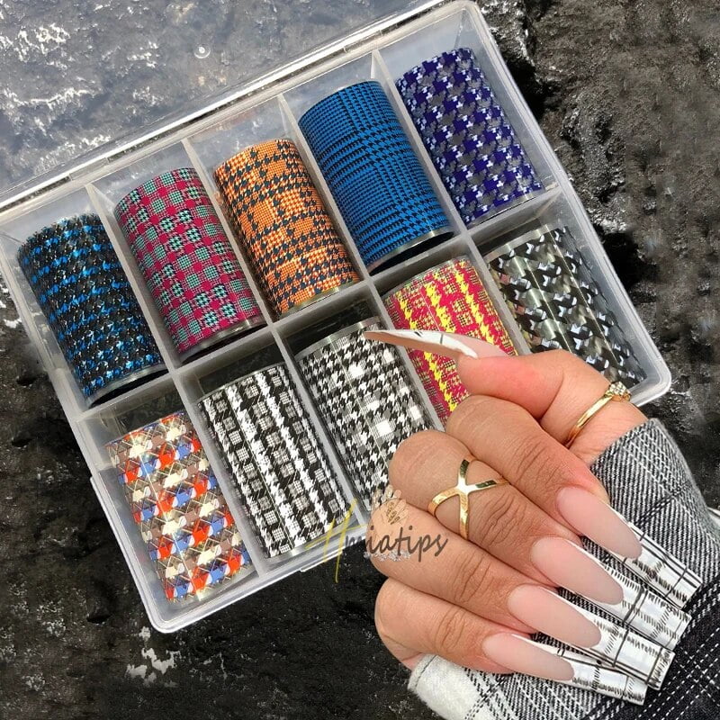 Design Nail Art Transfer Foils for Transfer Paper Stickers Sliders ...