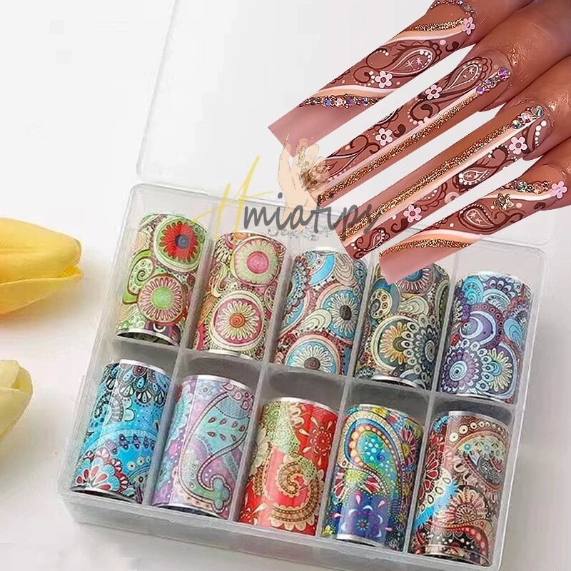 Design Nail Art Transfer Foils for Transfer Paper Stickers Sliders ...