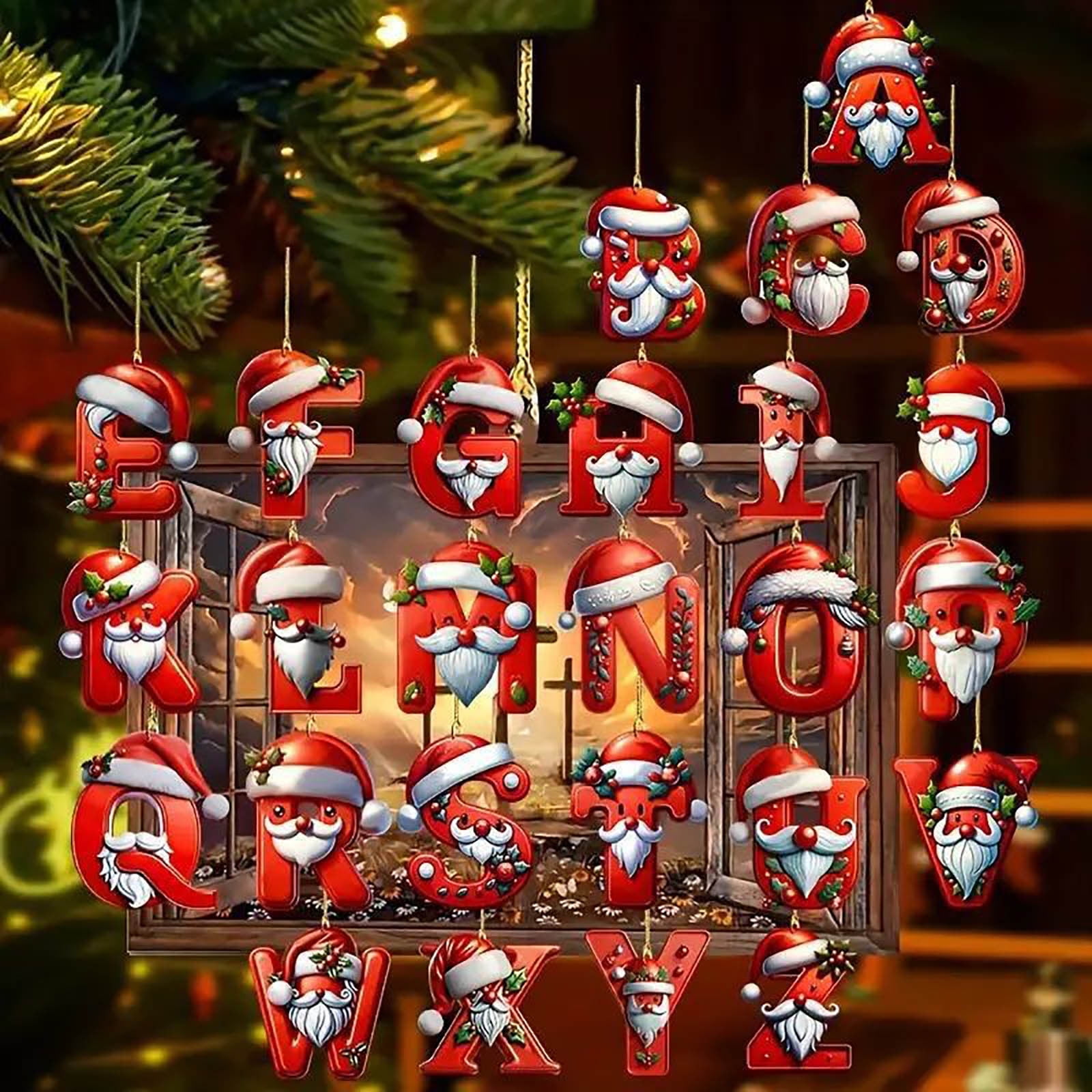 Design New 26 Letter Ornaments for Christmas Tree, Christmas Letters ...
