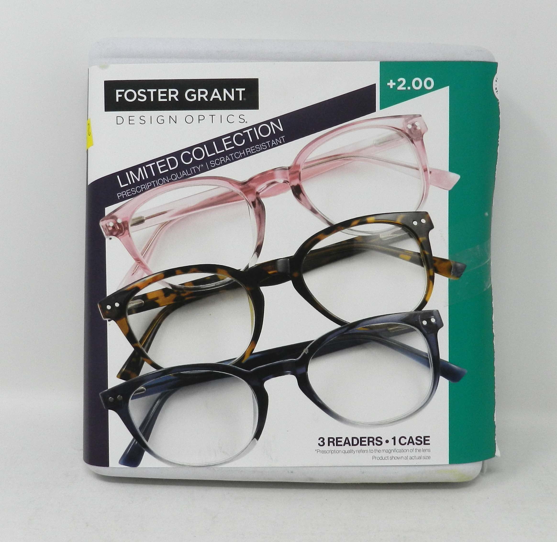 Design Optics By Foster Grant Clancy Round Plastic +2.00 Reading ...