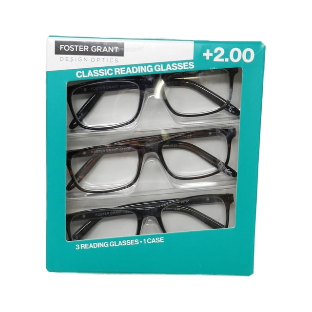 Design Optics By Foster Grant Full Frame Classic Reading Glasses +2.00 ...