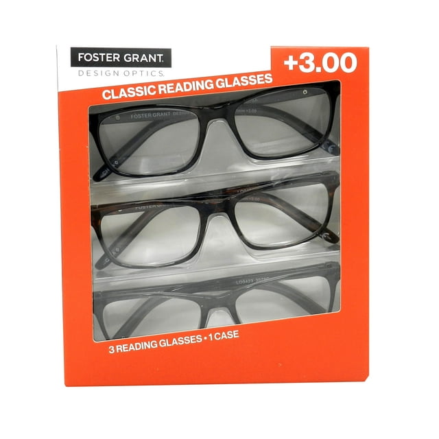 Design Optics By Foster Grant Full Frame Plastic Classic Reading ...