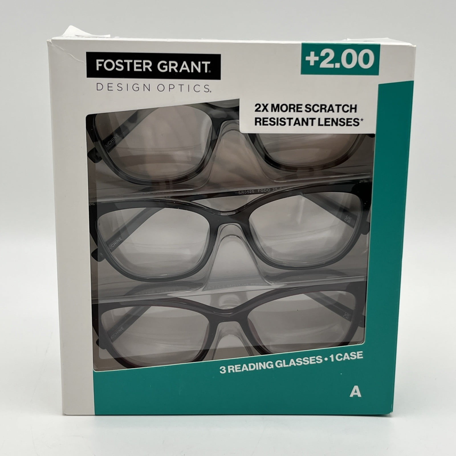 Design Optics by Foster Grant Fashion Cateye Reading Glasses 3 PK +2.00 ...