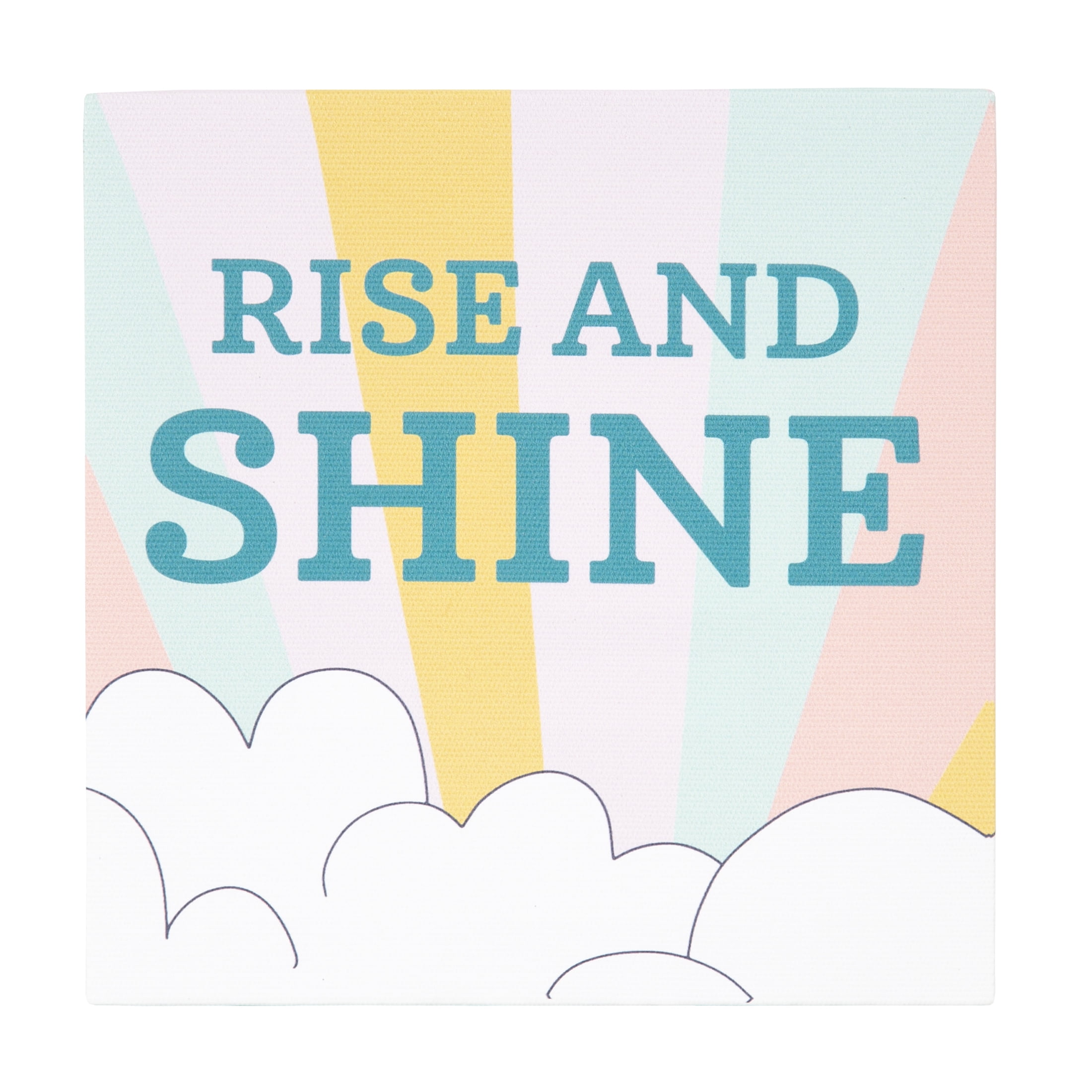Design Ovation 6" x 6" Rise and Shine Poly Canvas Art, Multi-Color ...