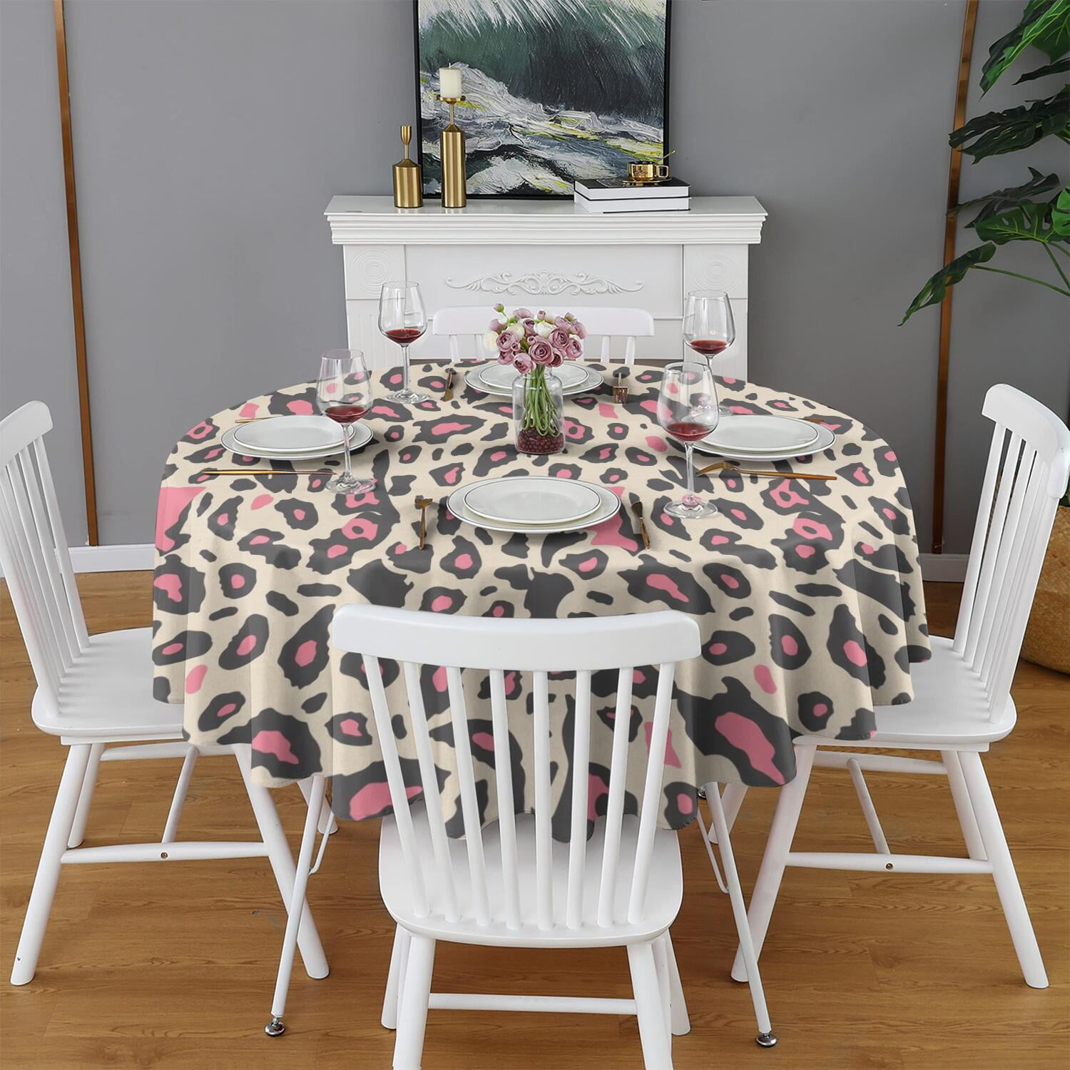 Design Pattern Round Tablecloth 60 Inch – Waterproof Polyester Table ...