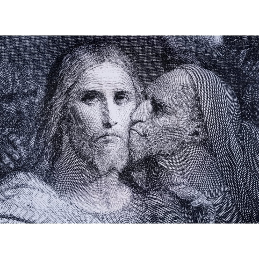 Design Pics DPI1958102 The Kiss. Judas Iscariot Kisses Jesus Christ in ...