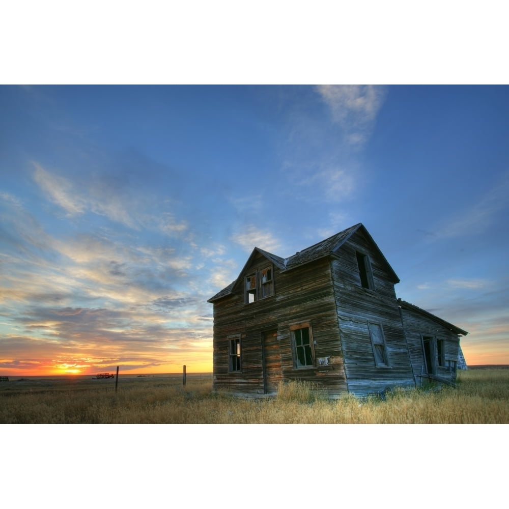 Design Pics DPI2026475 Abandoned House At Sunset Val Marie Saskatchewan ...
