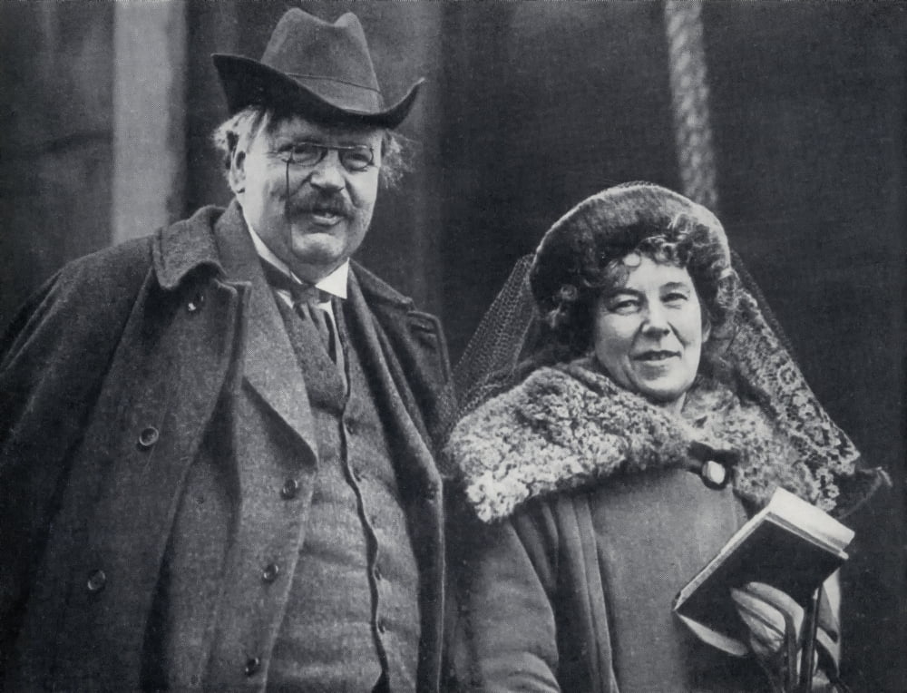 Design Pics G. K. Chesterton 1874 - 1936 English Author with His Wife ...