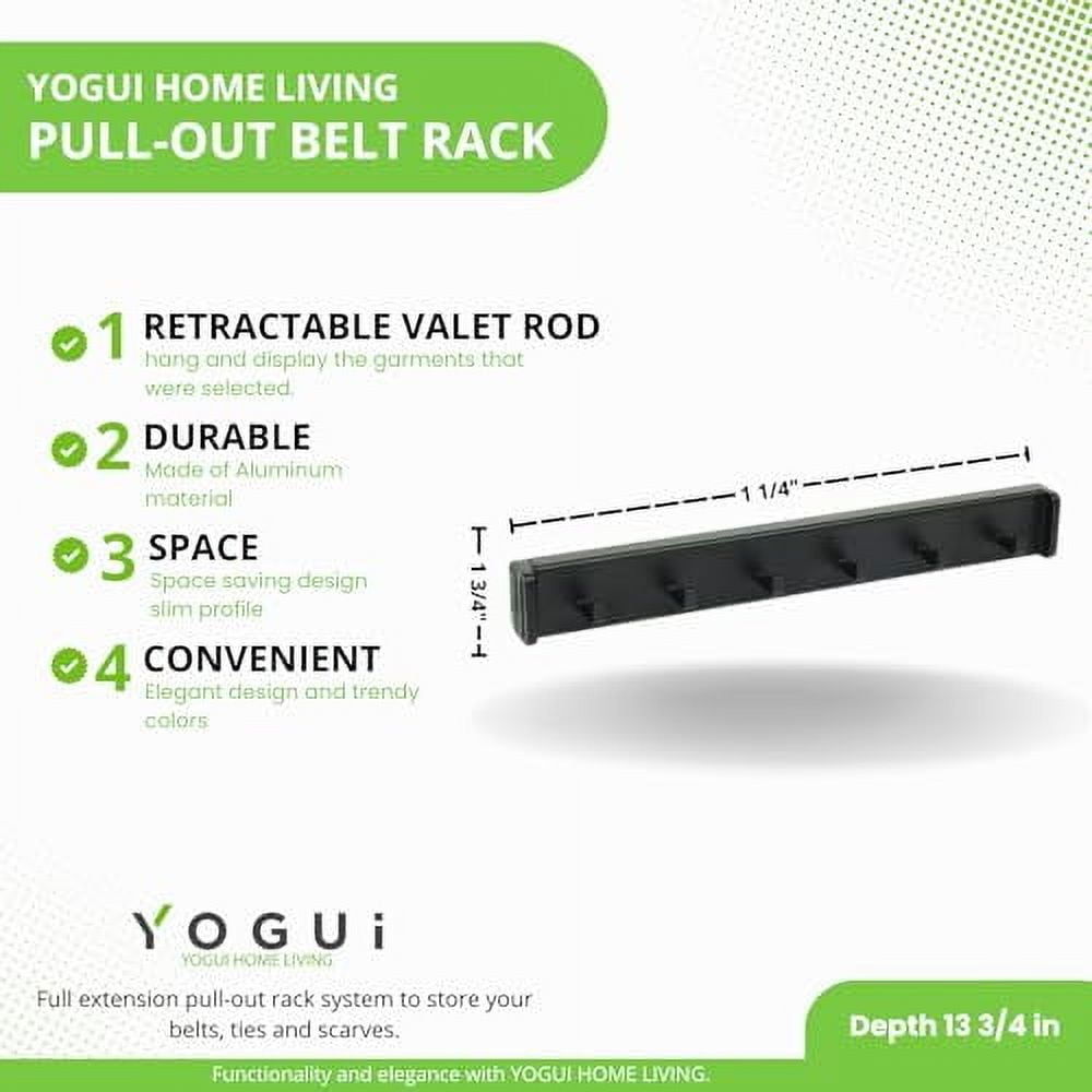 Design-R Pull-Out Belt Rack for Belts, Ties and Scarves, Accessories ...