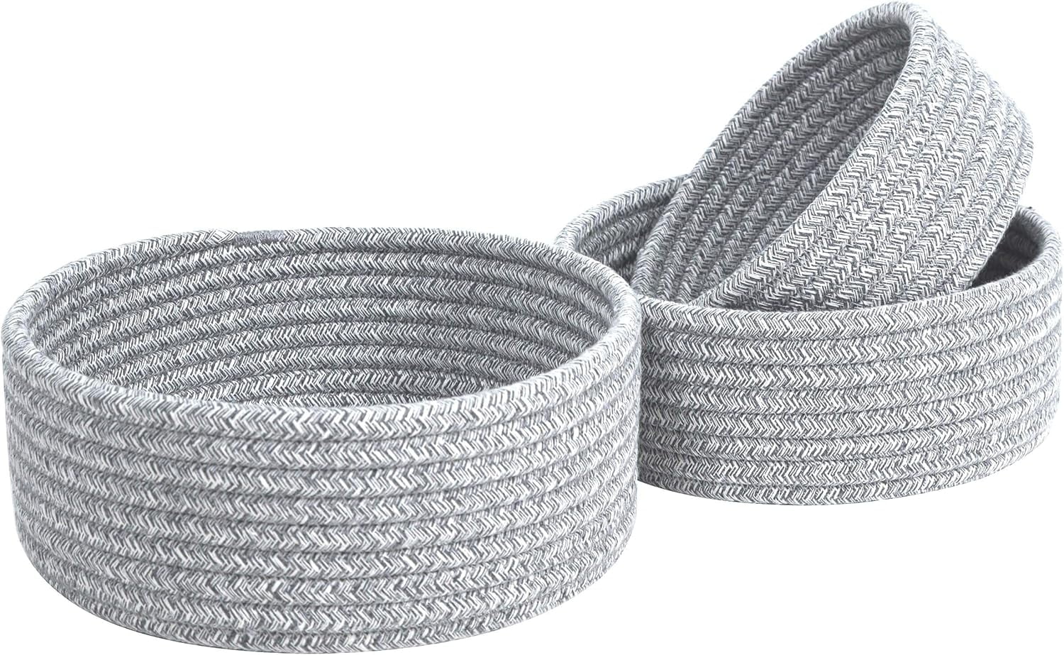 Design Set of 3 Cotton Rope Nesting Bowls, Small Catch All Basket, Cute ...