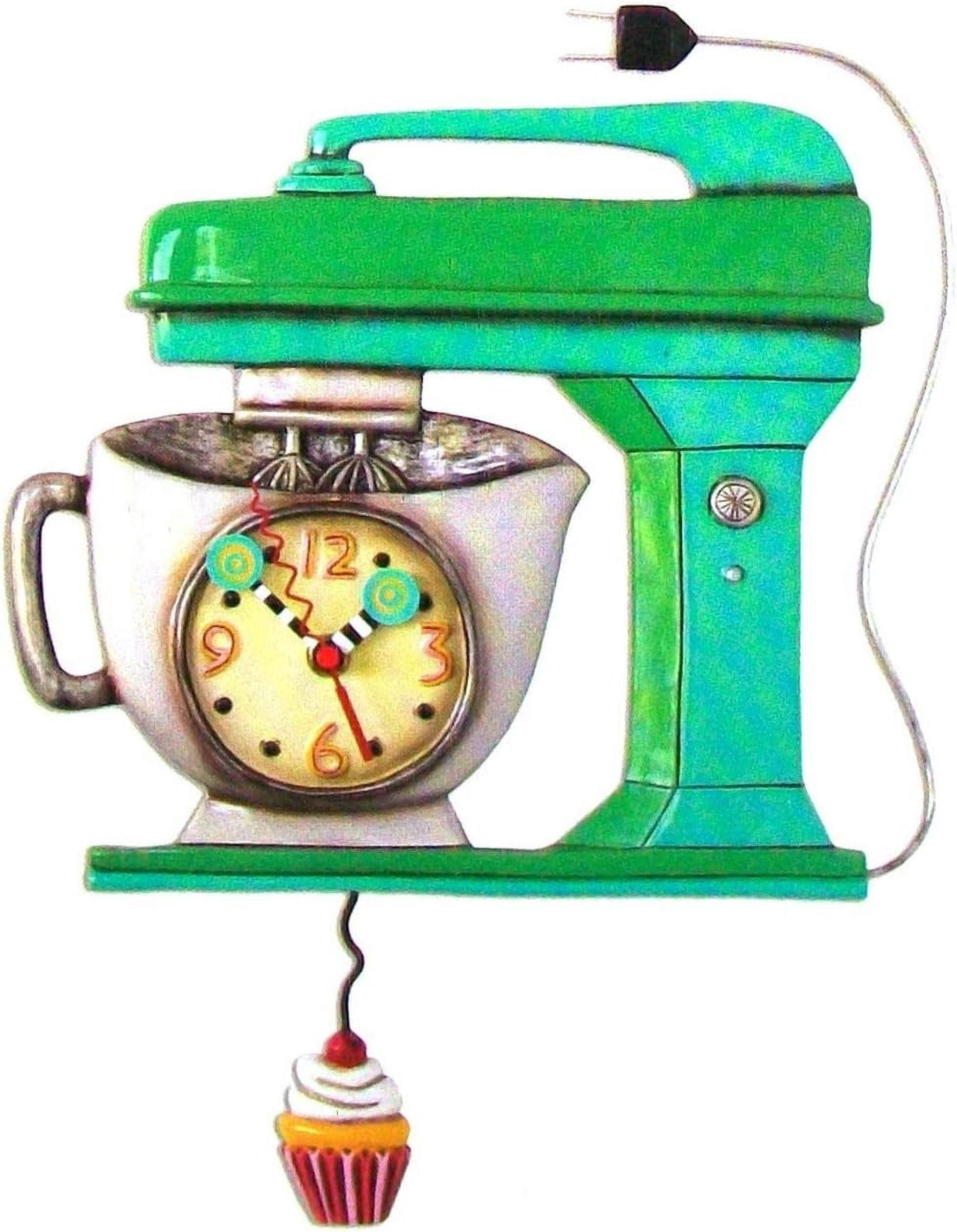 Design Studios "Vintage Mixer Green" Mixer Kitchen Wall Clock - Walmart.com