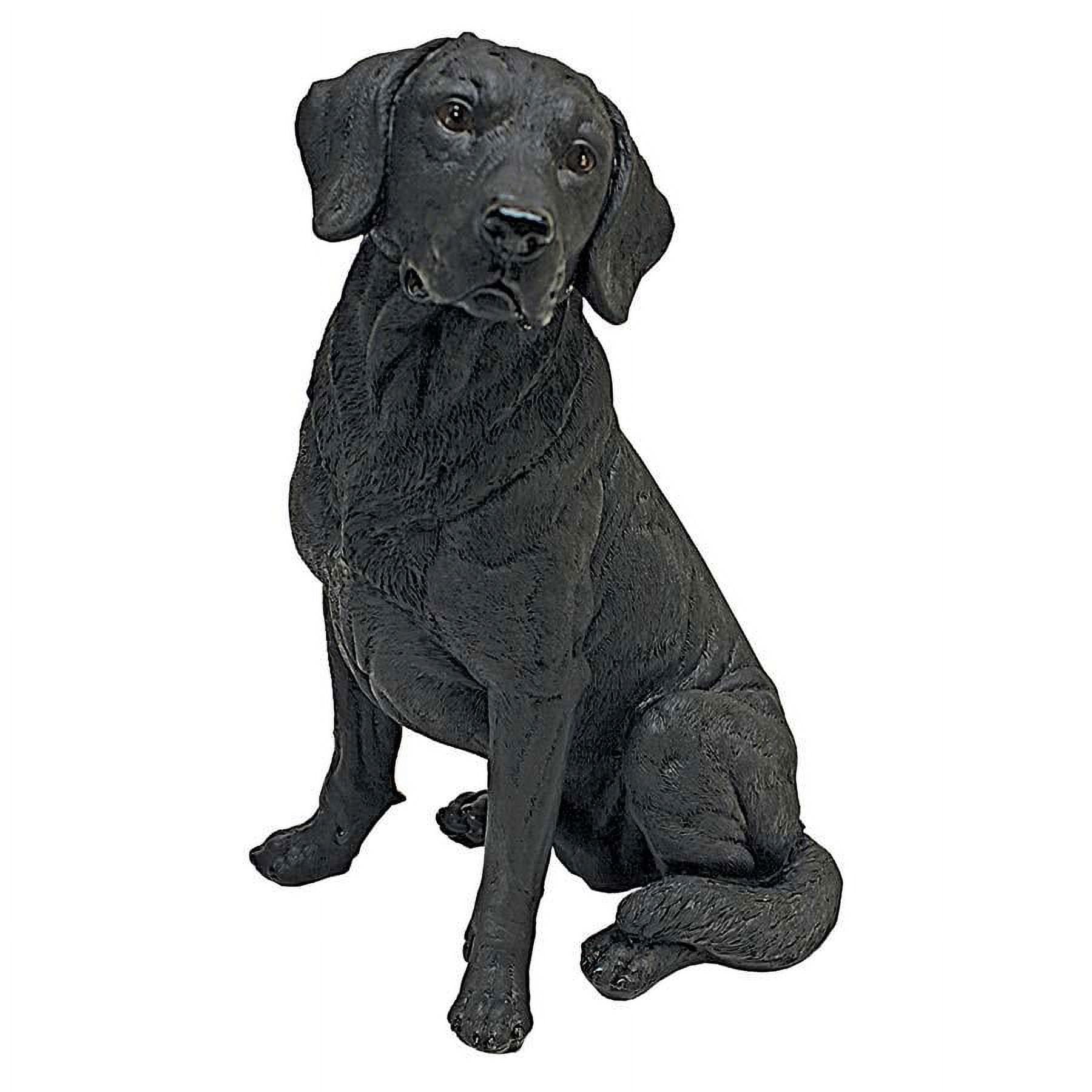 Design Toscano 15½"H Tall Adorable Black Labrador Dog Garden Statue ...