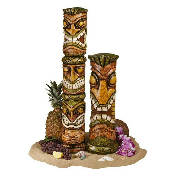 Design Toscano Aloha Hawaii Tiki Sculpture: Set of two - Walmart.com