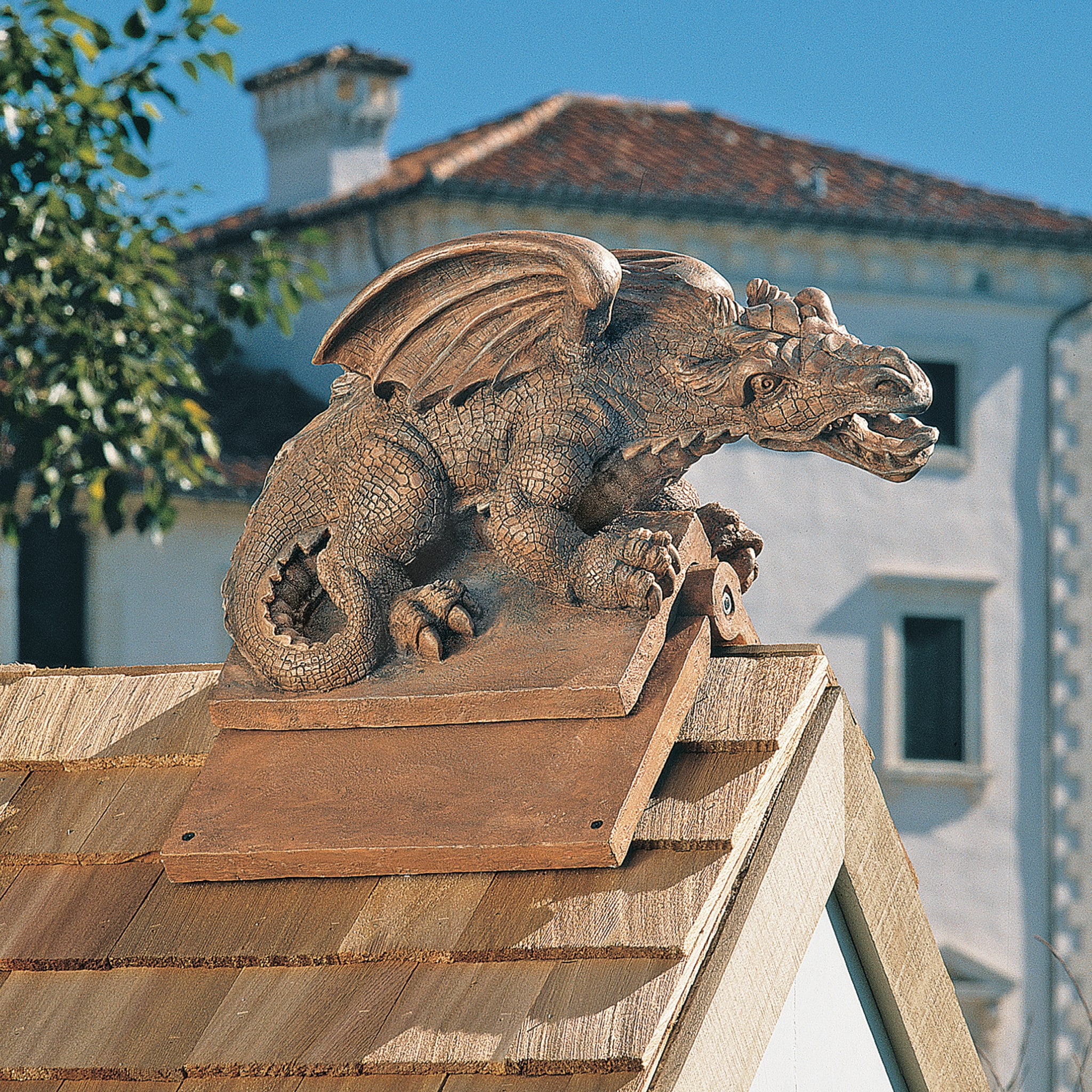 Design Toscano Apex, The Winged Dragon Sculptural Roof Cresting ...