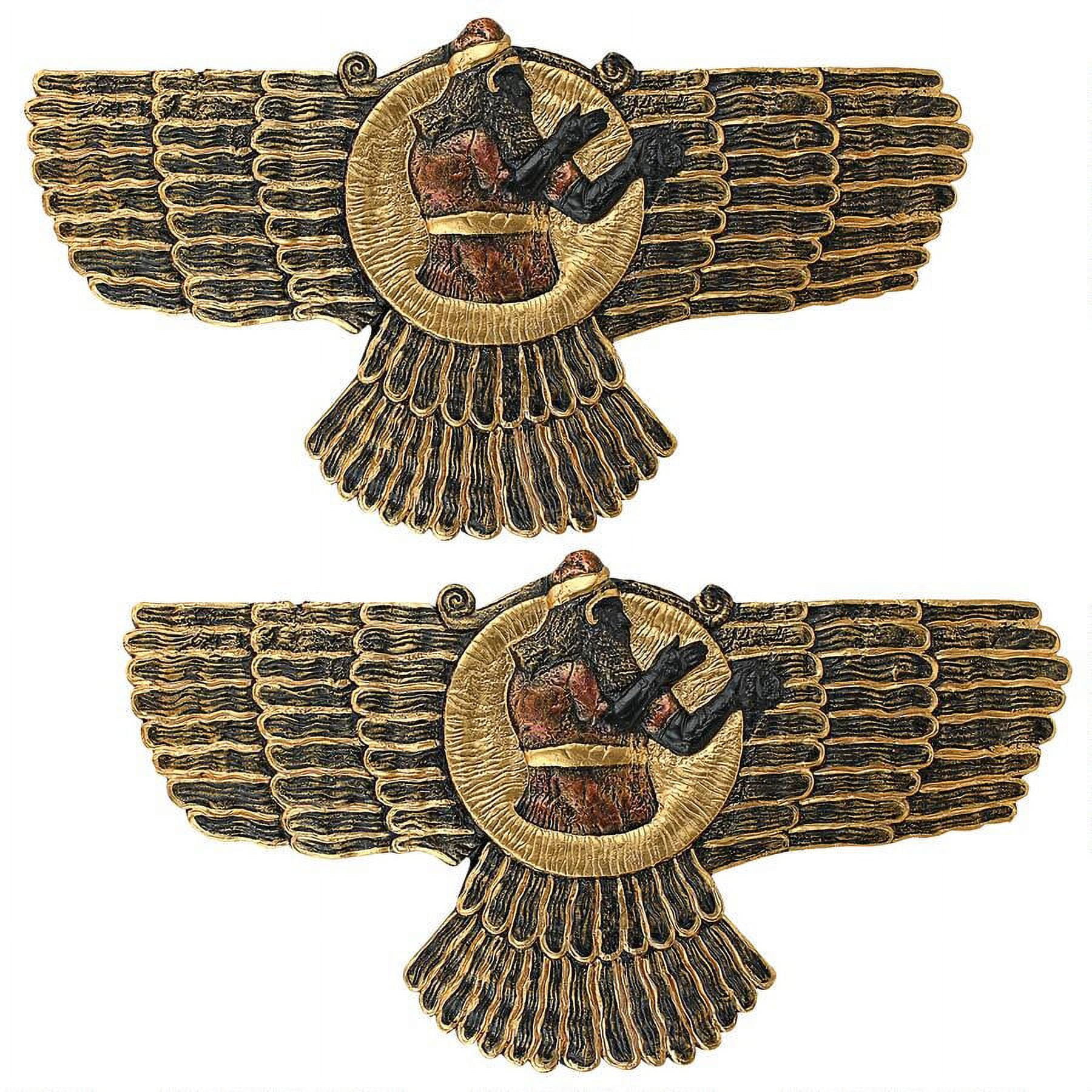 Design Toscano Ashur the Assyrian God of Earth, Air and Sun Plaque: Set ...
