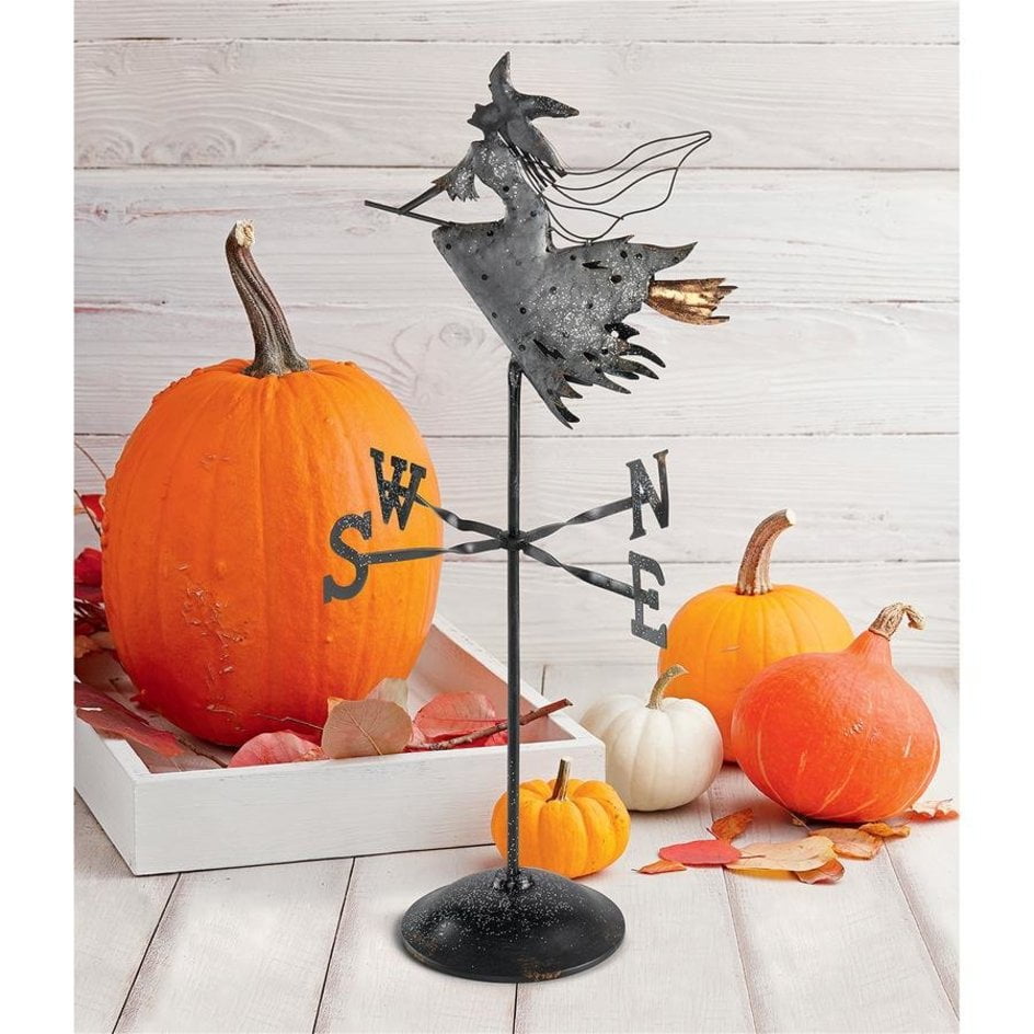 Design Toscano Bewitched Wicked Witch Tabletop Metal Weathervane ...