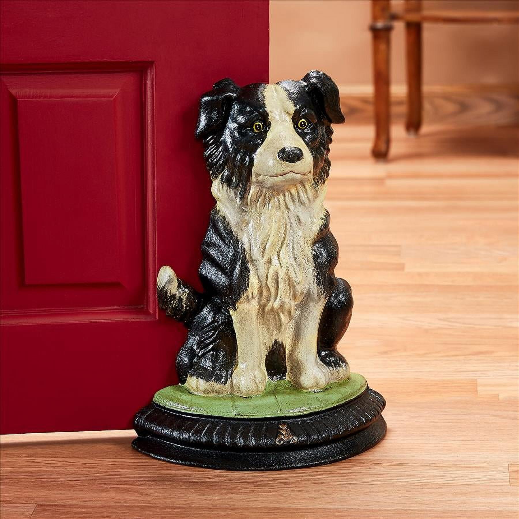 Design Toscano Border Collie Dog Die-Cast Iron Doorstop Statue ...