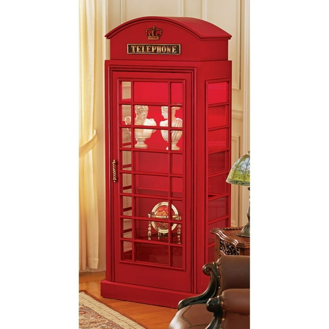 Design Toscano British Telephone Booth Display Cabinet - Walmart.com