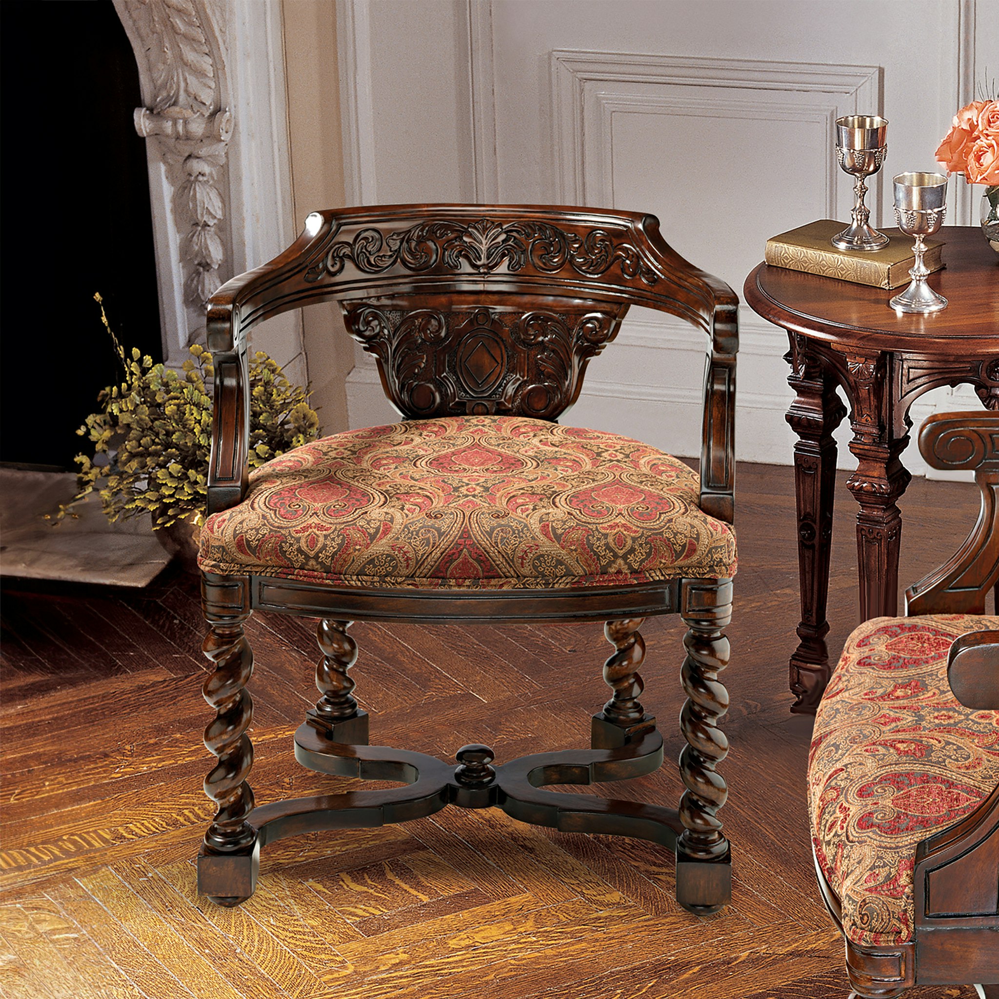 Design Toscano Brussels Library Bergere Chair - Walmart.com