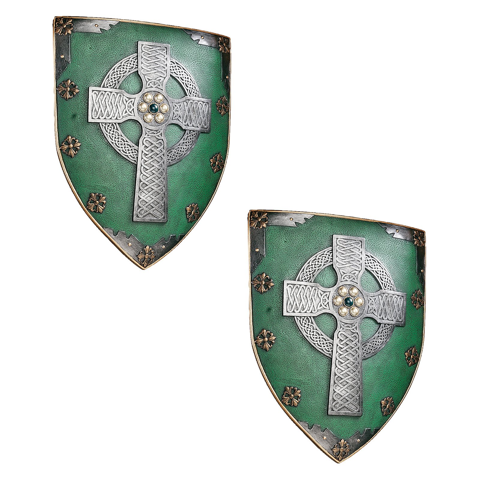 Design Toscano Celtic Warriors Sculptural Wall Shield: Set of Two ...
