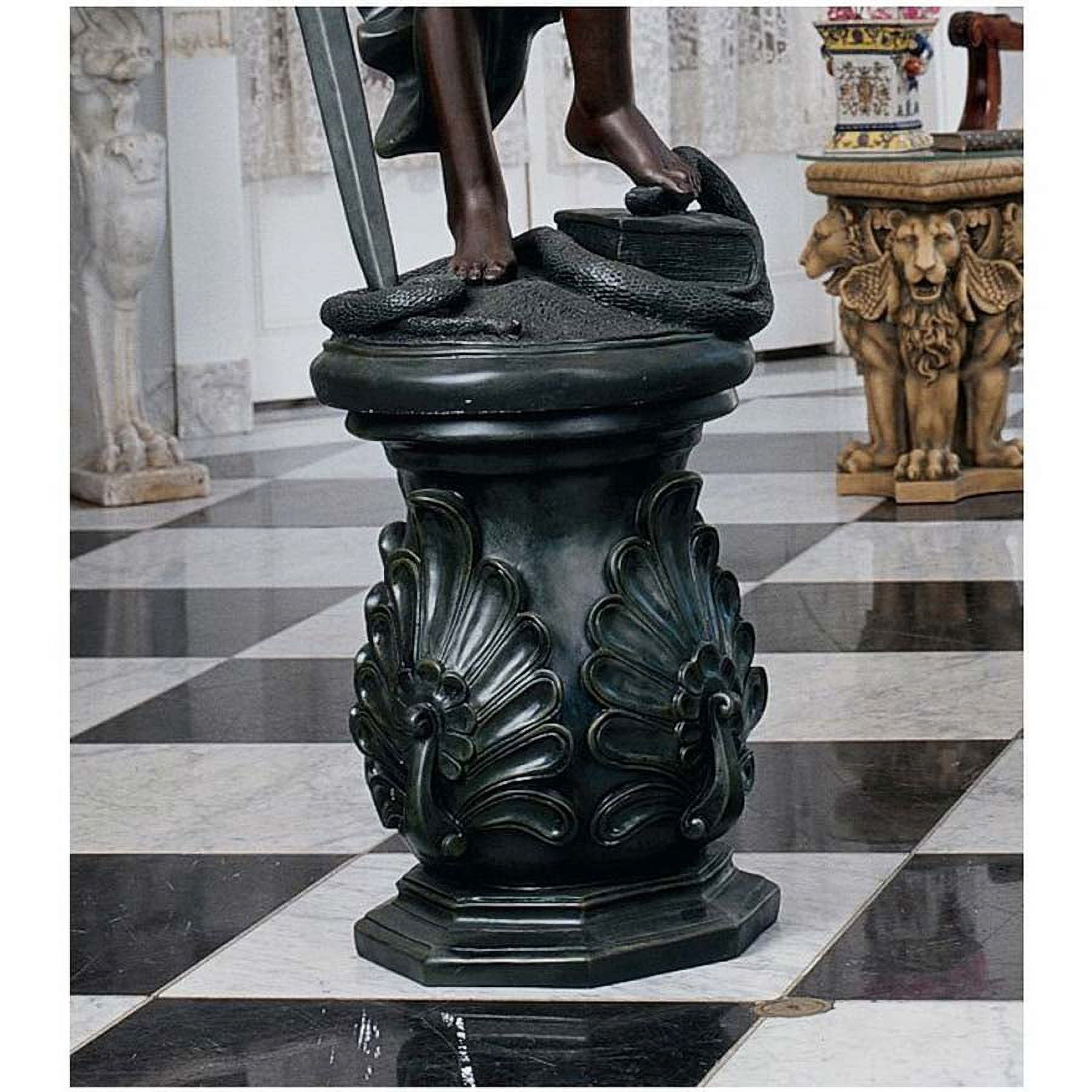 Design Toscano Classic Peacock Statuary Pedestal: Green Bronze ...