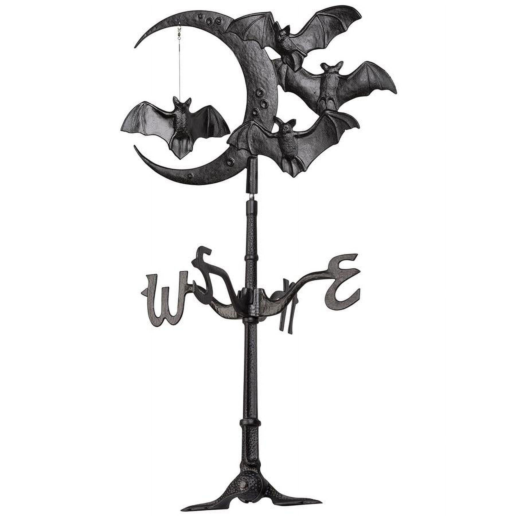 Design Toscano Crescent moon Vampire Bats Metal Weathervane: Roof Mount ...