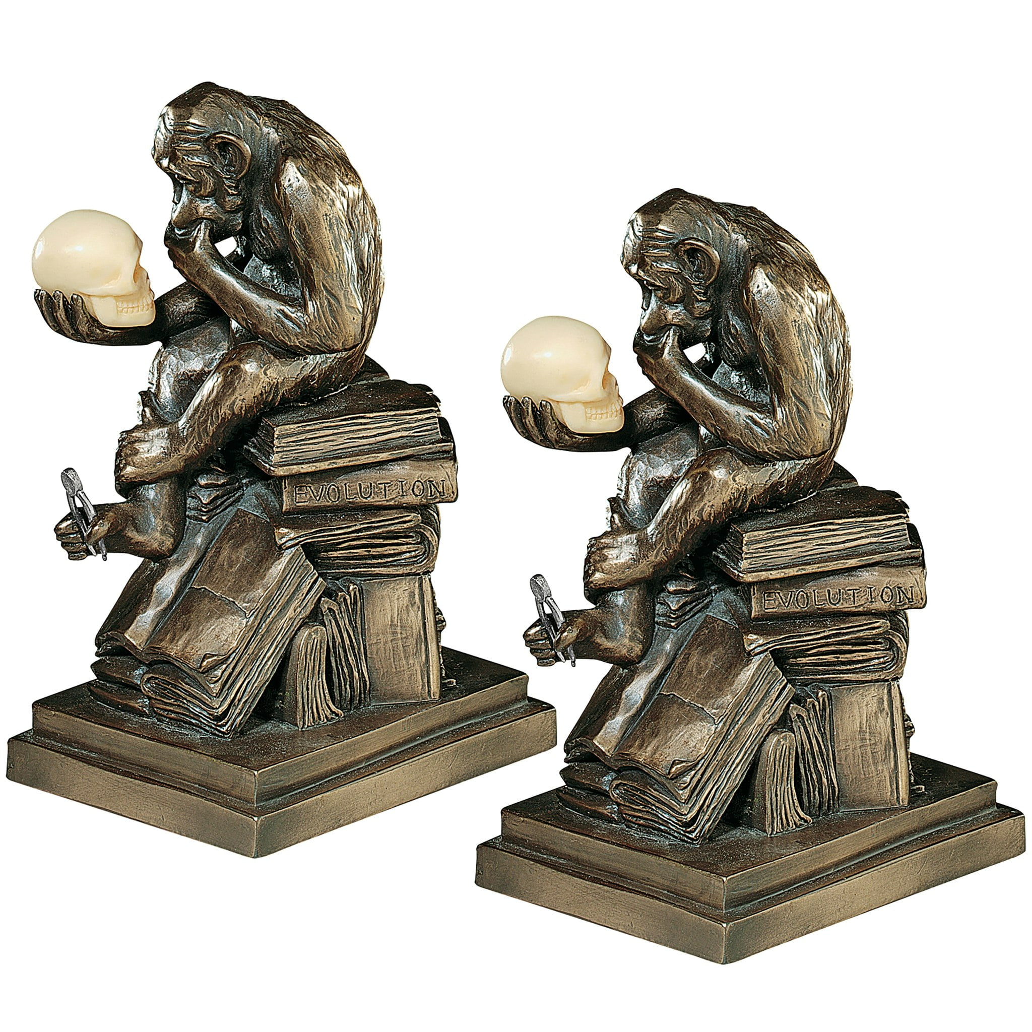 Design Toscano Darwin's Ape Thinker Statue: Set of Two - Walmart.com