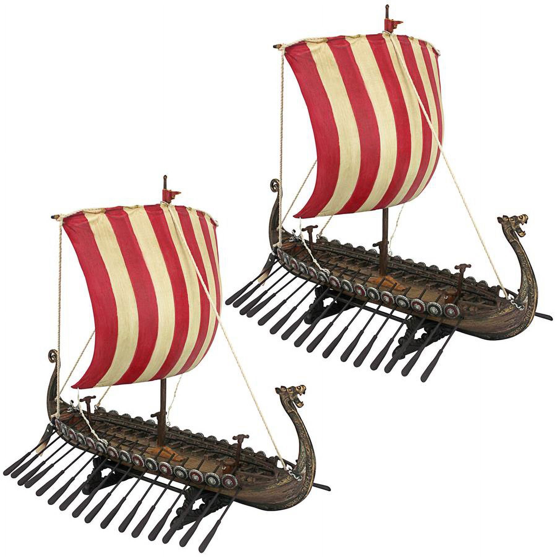 Design Toscano Drekar, the Viking Longship Museum Replica: Set of Two ...