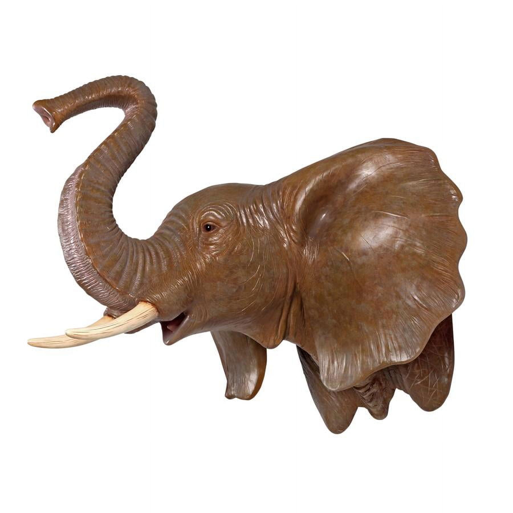 Design Toscano Exotic African Elephant Trophy Head Wall Mount Sculpture ...