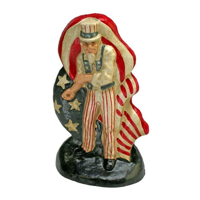Design Toscano Fighting Uncle Sam Cast Iron Bookend and Doorstop ...